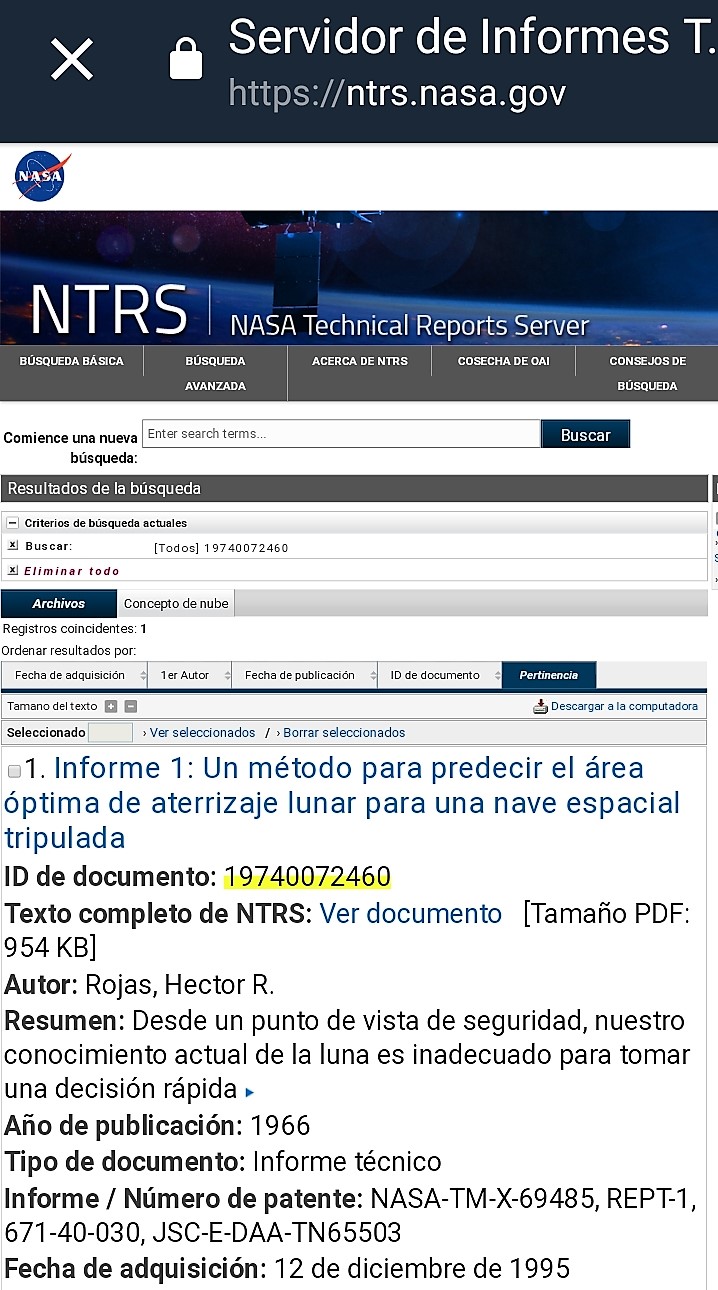 NTRS – Expediente Rojas